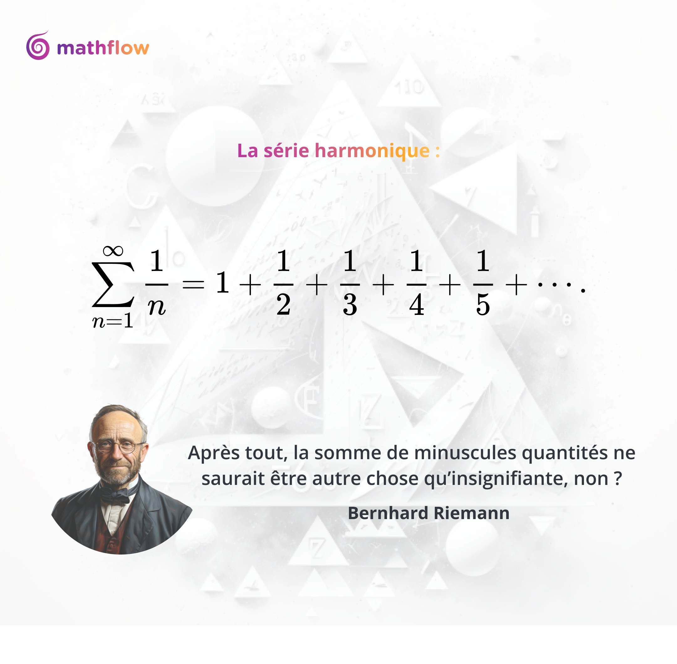 Une métaphore mathématique : La série harmonique - Culture